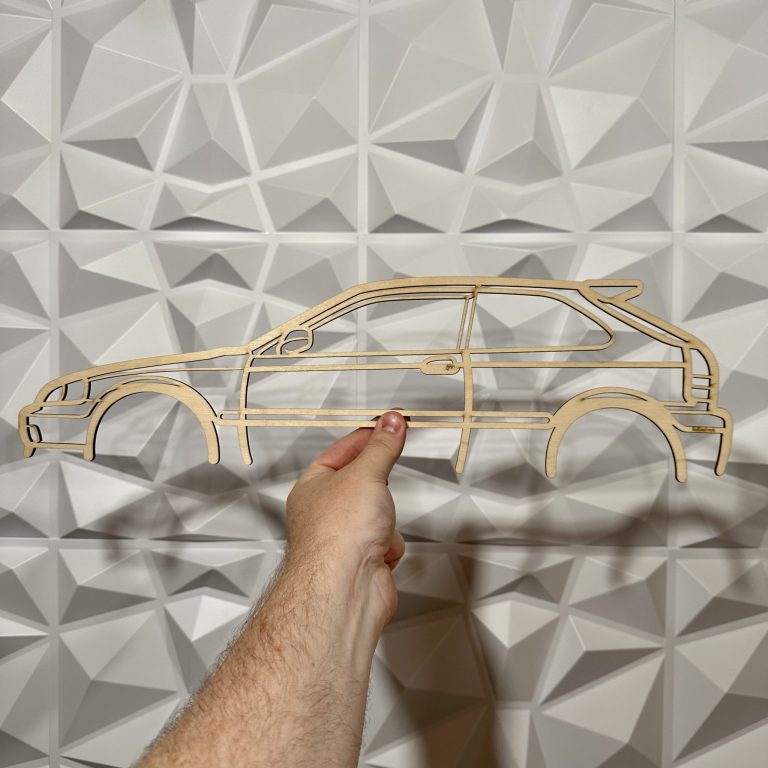 Civic EK Hatch Silhouette Line Wall Art – Redline Fresh