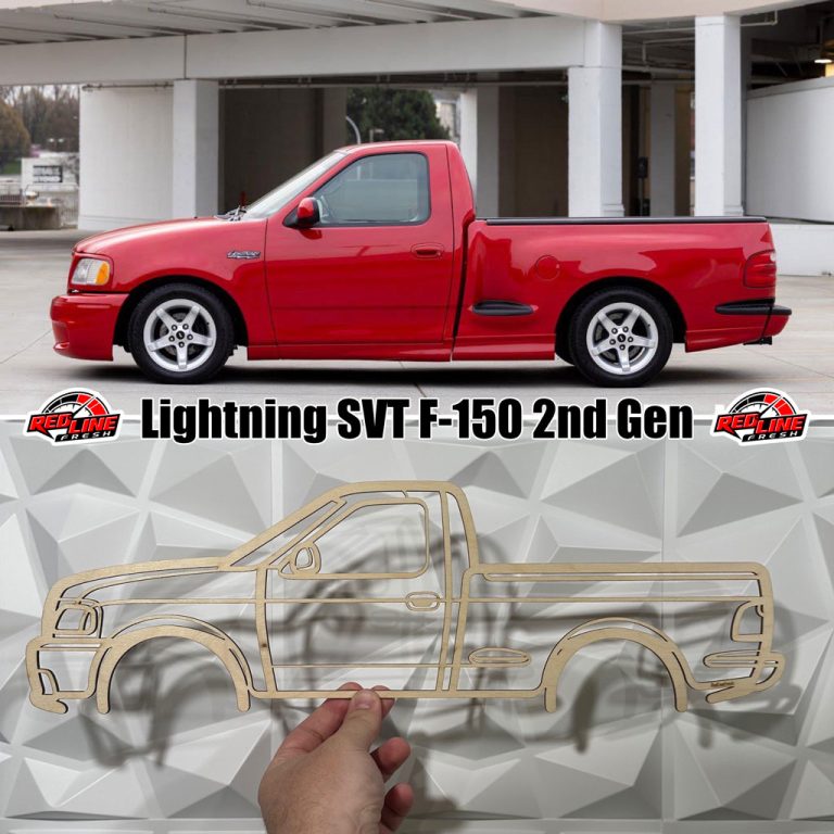 Lightning SVT F-150 Generation 2 Silhouette Line Wall Art – Redline Fresh