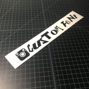 Custom Font – Old Instagram Logo Sticker “Your Text Here” – Redline Fresh