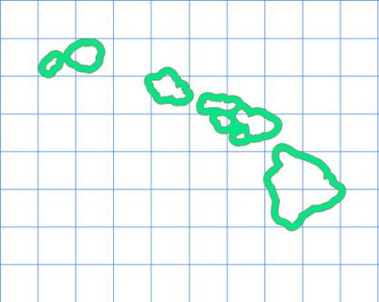 HI – Hawaii Outline State Sticker – Redline Fresh