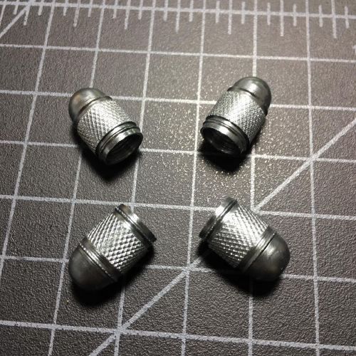 Valve Caps (4) – Bullet Dark Gray Color – Redline Fresh