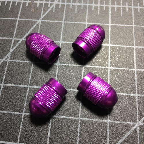 Valve Caps (4) – Bullet Purple Color – Redline Fresh