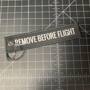 REMOVE BEFORE FLIGHT – HIGH RES Black Keychain – Redline Fresh