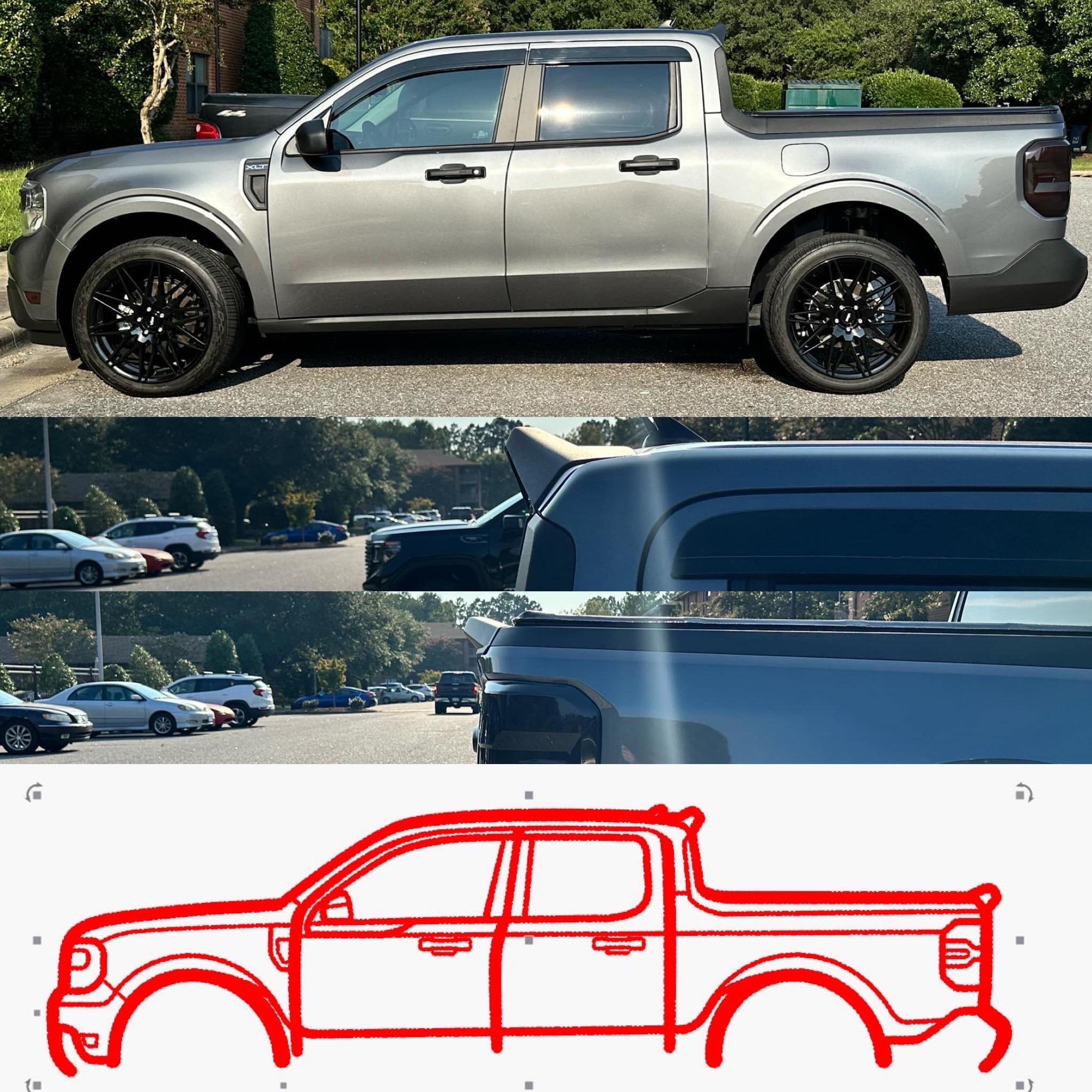 Custom Maverick with Spoilers Silhouette Line Wall Art – Redline Fresh